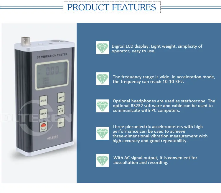 Vm 6380 3d Vibration Meter Test Instruments Vibration Meters Buy Vibration Meter 3d Vibration