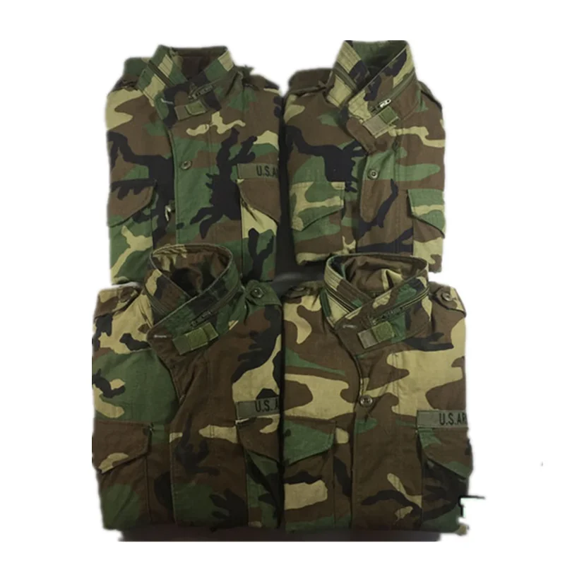 Tactical M65 Field Jacket Woodland Camouflage Uniform For Green Long ...