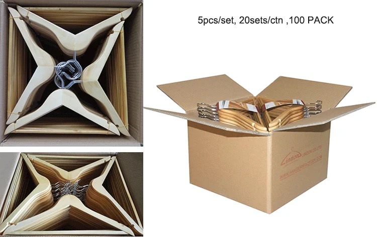 Best Carton Package Wooden Clothes Hangers 100 Pack - Buy Hangers 100 ...