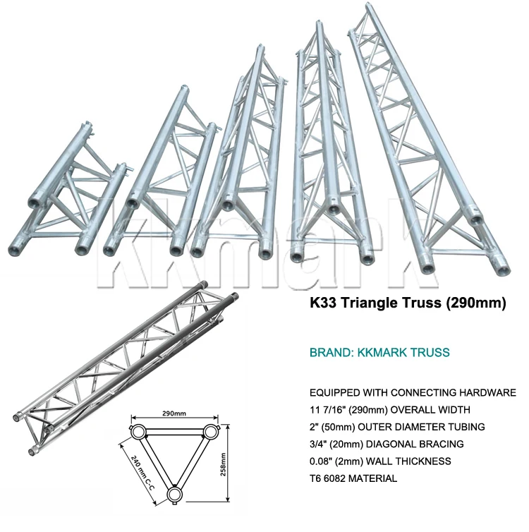 F33 290mm Aluminum Tri Triangle Truss - Durable & Versatile