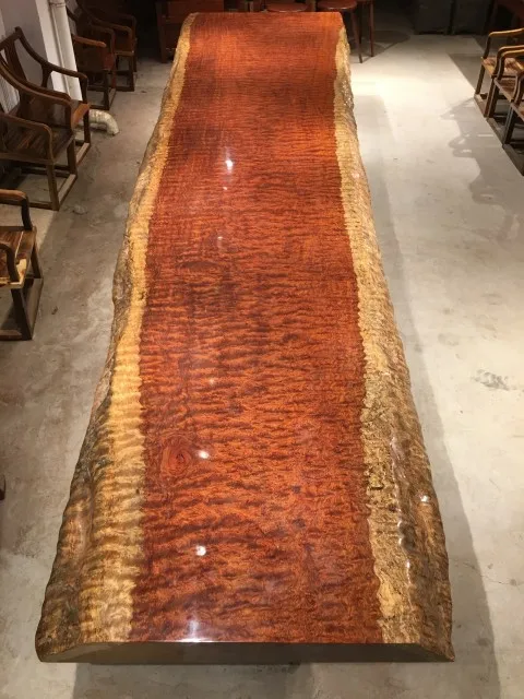 Ideal More Design Live Edge Bubinga Wood Slab For Restaurant Dining ...