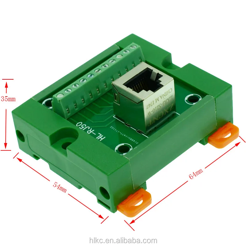 Rj50 10p10c Shielded Jack Breakout Board - Buy Rj50,10p10c,Breakout ...