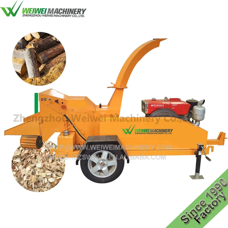 Weiwei Grinding Branch Small Tree Pulverizer Grinder Machine Cutting ...