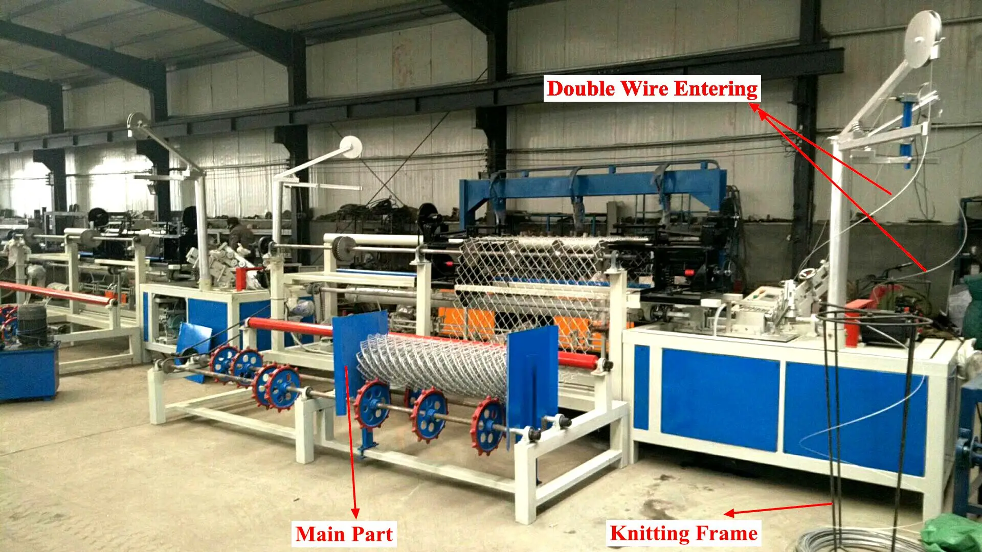 Double Wire Weaving Automatic Diamond Mesh Machine/chainlink Fencing ...