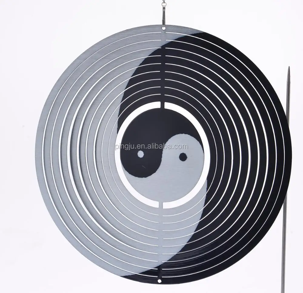Laser Cut 3d Wind Spinner- Yin Yang Stainless Steel - Buy 3d Wind ...