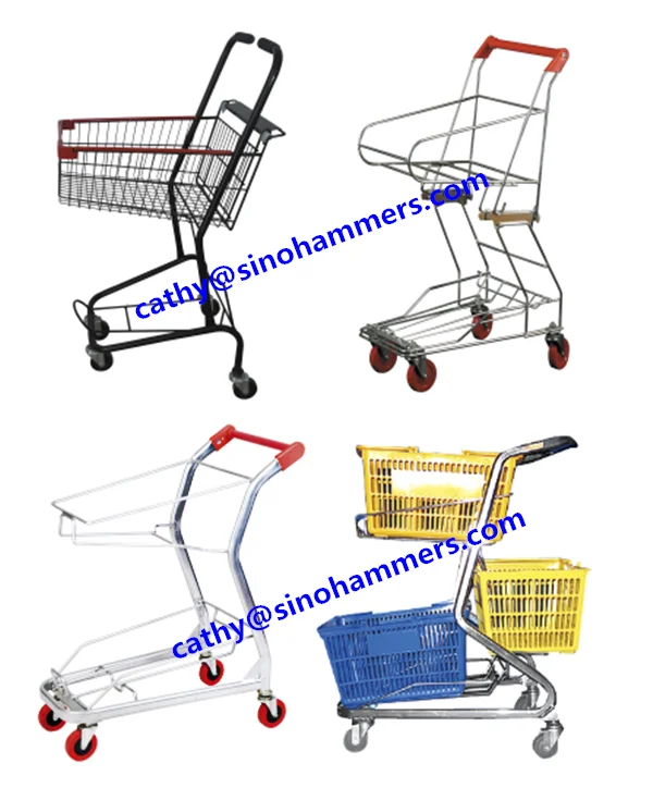Hms Double Layer Basket Shopping Carts Folding Shopping Carts - Buy ...
