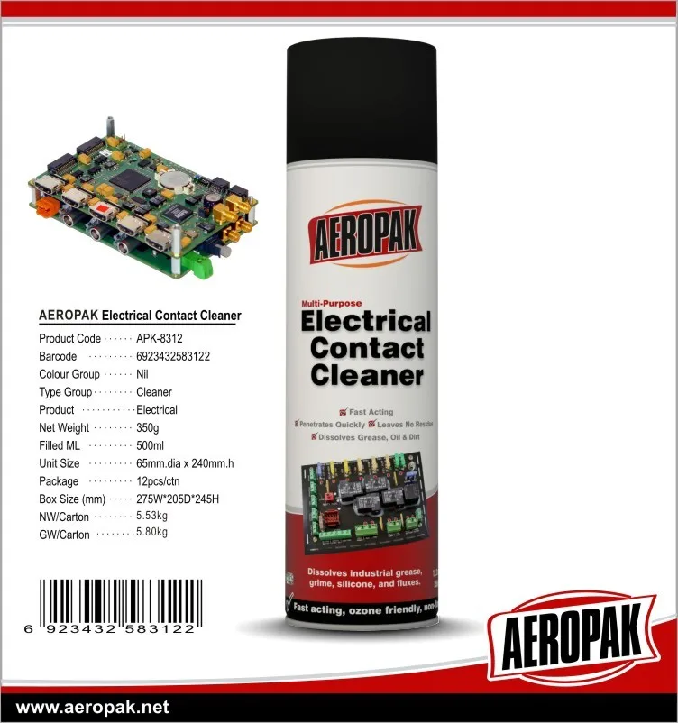 Aeropak Cleaning Of Switches 500ml Electrical Contact Cleaner - Buy ...