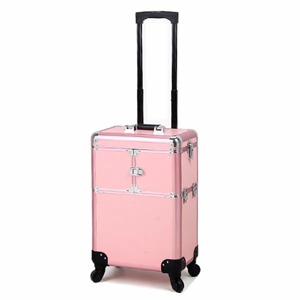 Lady Pink Trolley Beauty Makeup Artist Case With Mirror - Buy Trolley ...