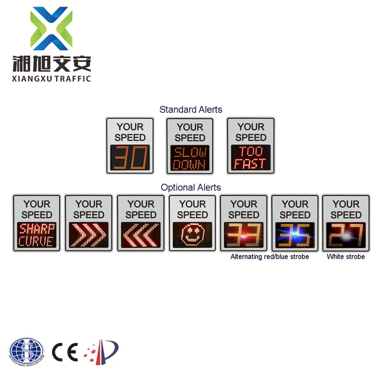 Digital Flashing Slow Down Road Speed Limited Sign Dynamic Radar Speed ...