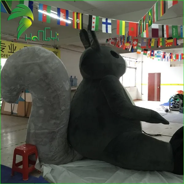 Newest Type Giant Custom Inflatable Black Squirrel Plush Toys / Special ...