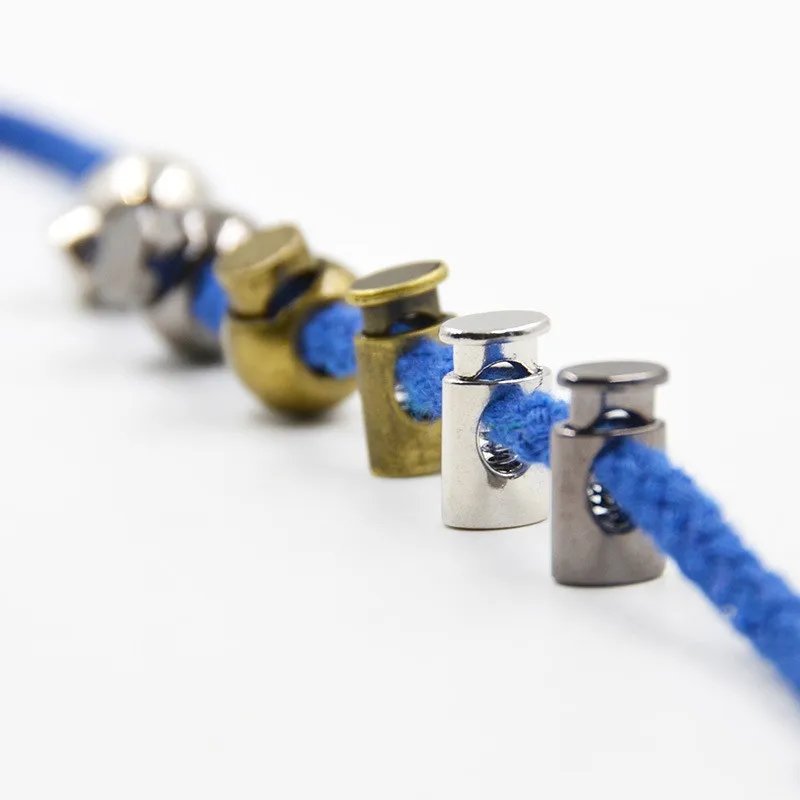 Custom Antique Brass Two Holes Metal Spring Drawstring Cord Stopper For ...