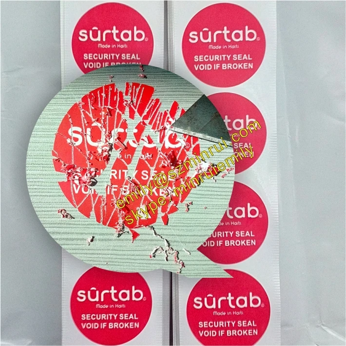 Custom Self Destructive Tamper Proof Seal Stickers For Bottles,Tamper ...