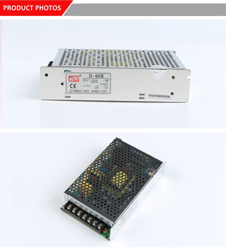 60w Dual Output Power Supply/transformer 12v 24v D-60a - Buy 60w Dual ...