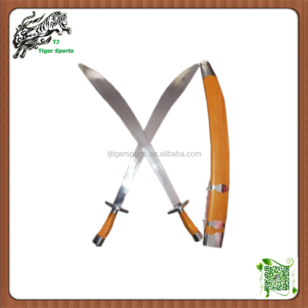Chinese Traditional Wushu Weapon Twin Broadsword - Buy Swords,Broad ...