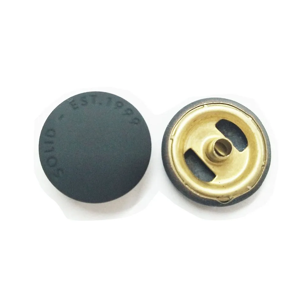 15ミリメートルblack Customer Concave単語rubber Painted Coated Snap Button - Buy ...