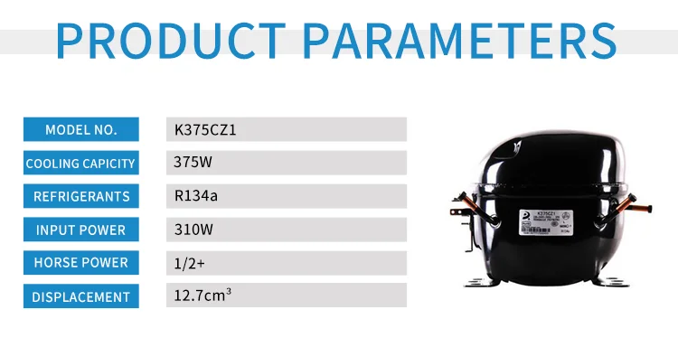 High Quality R134a 1/2 Hp Refrigeration Refrigerator Compressor For ...