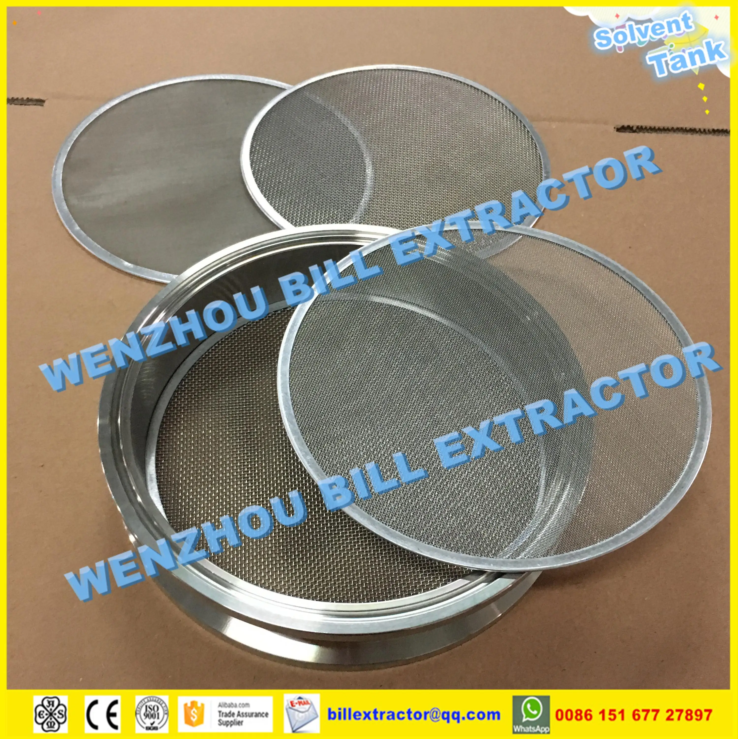 20 Micron 25 Micron 50 Micron 6" Stainless Steel Coins Bho Screen ...