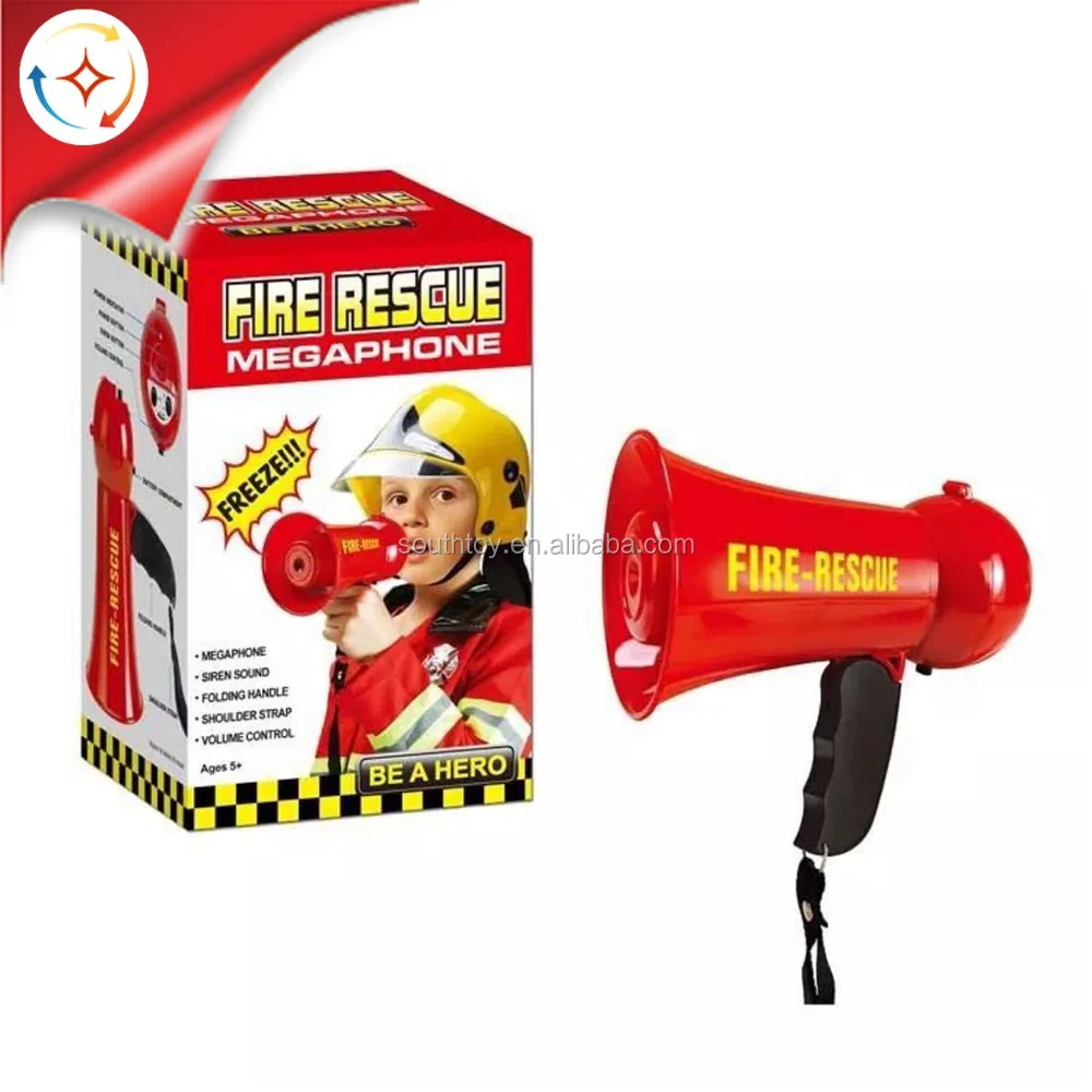 Handheld Mic Toy Fire Fighter Plastic Megaphone With Siren Sound - Buy ...