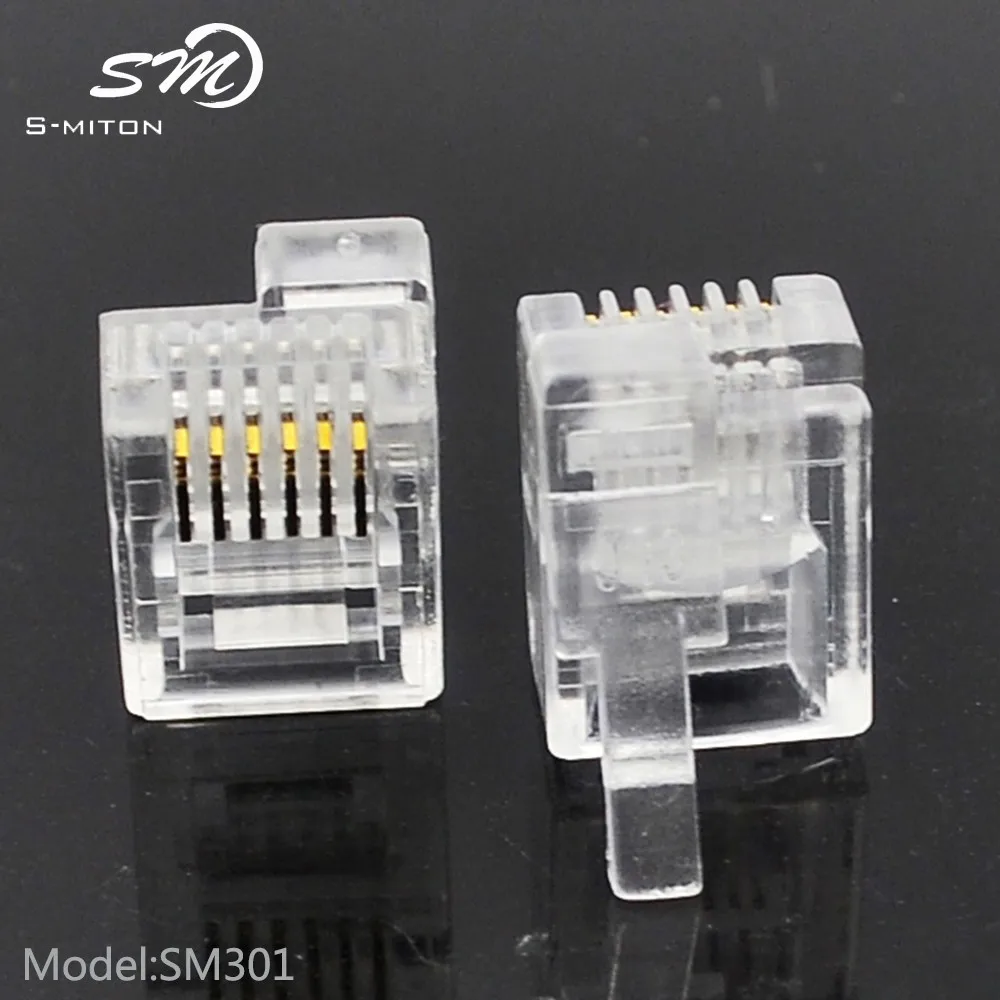 Left Latch 6p6c Male Plug Rj12 Dec Modular Plug - Buy Rj12 Dec Modular Plug,Rj12 Telephone Plug ...