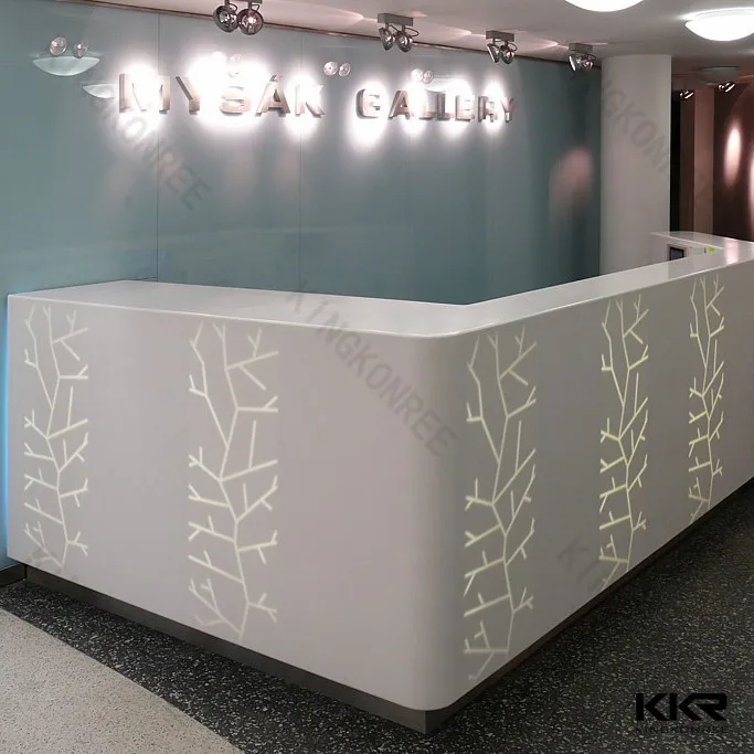 New Design Elegant Shape Reception Counter/front Desk/reception Desk ...