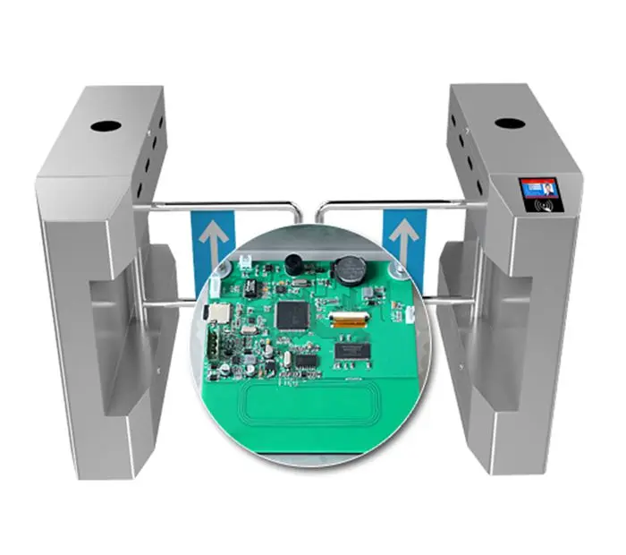 Semi-automatic Rfid Card Entrance Swing Gate Barriers For Door Entry ...