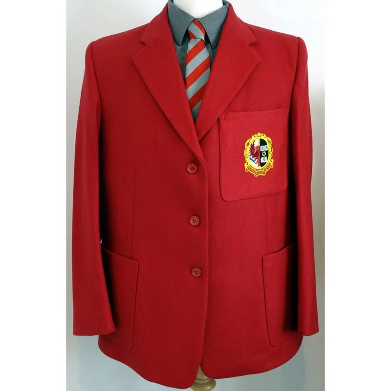 Fashion African Design Boy's Gril's Navy Blue Red School Uniform Blazer ...