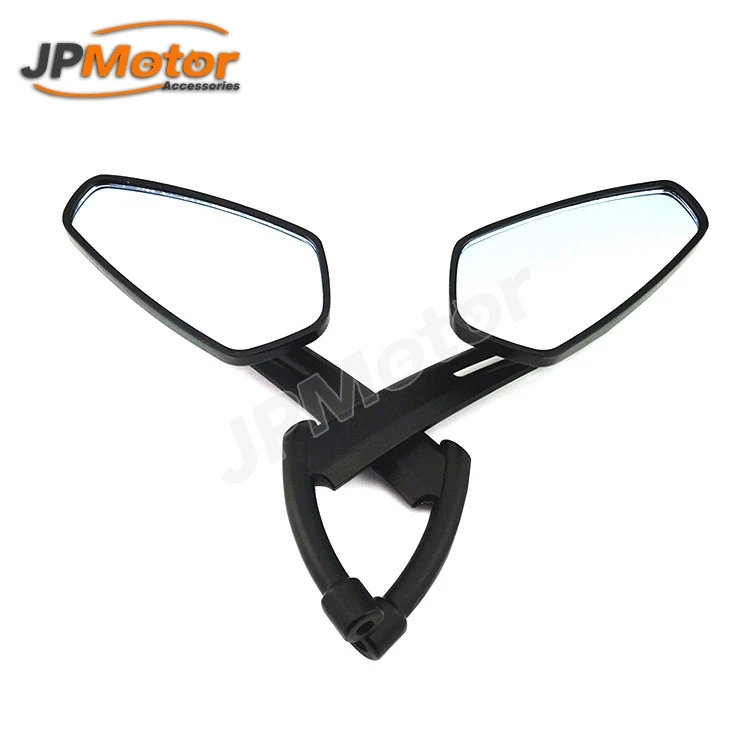 Black Gull Wing Cafe Racer Motorcycle Dia Casting Mirror Nake Dirt ...
