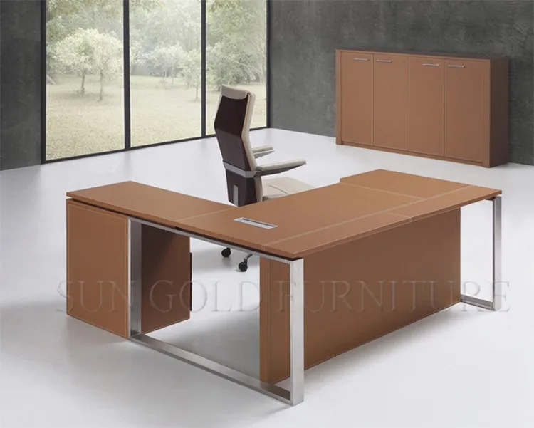 Modern L-Type Office Table - Executive Wood Desk SZ-ODB360