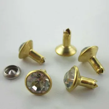 Fashion Custom Garment Rivets With Rhinestone Glass Stone Rivet,Metal ...