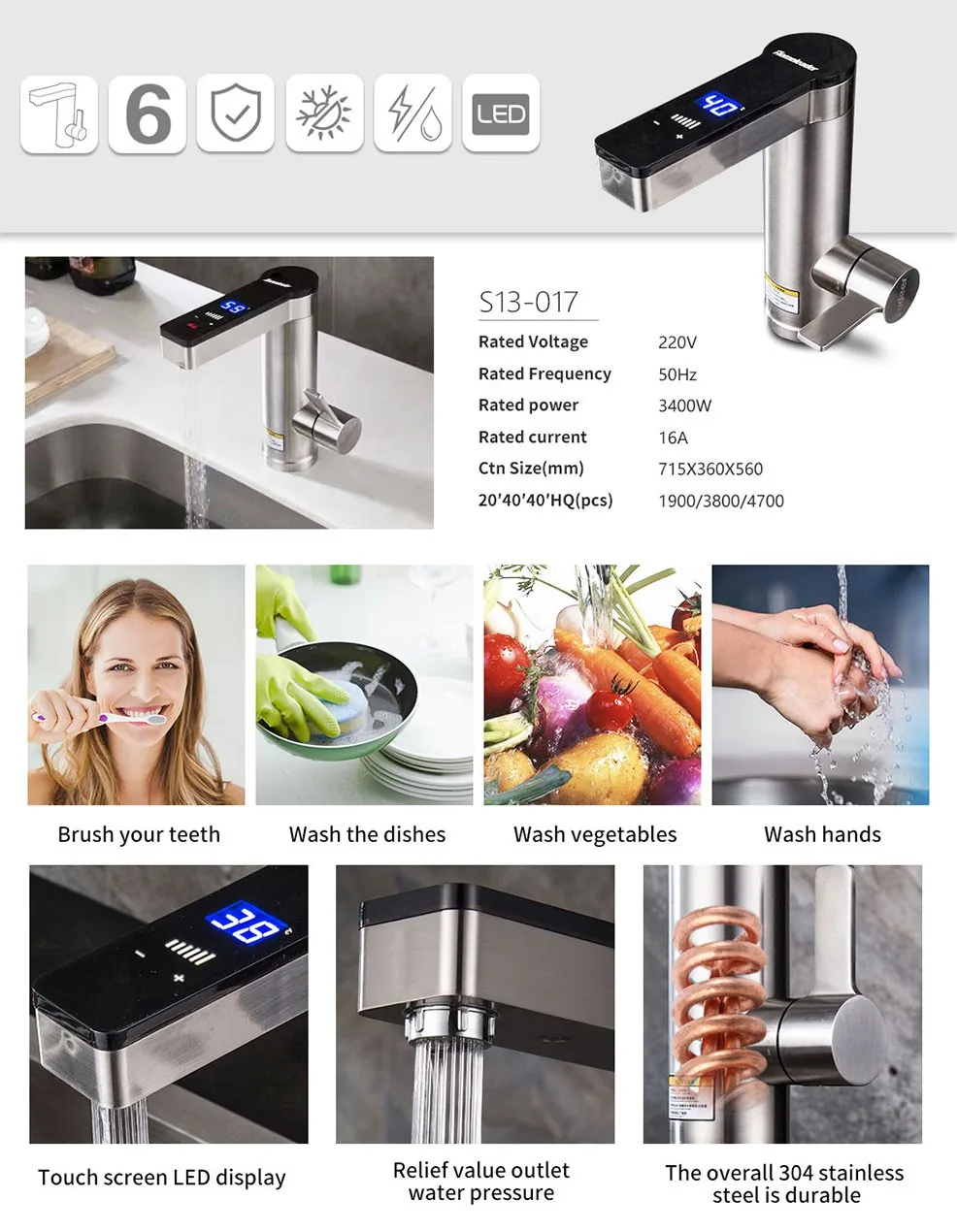 Instant Hot Water Tap - Buy Instant Hot Water Tap,Instant Water Heater ...