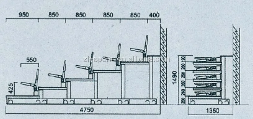 Dimensions Des Gradins Télescopiques