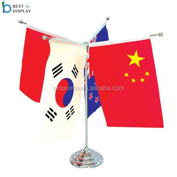 Table Pennant Flag with Stainless Steel Flag Pole & Stand