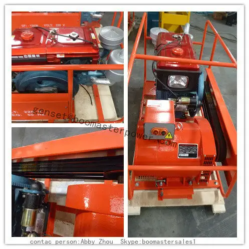 Single Phase Belt Driven Generator With Diesel Engine - Buy Single ...