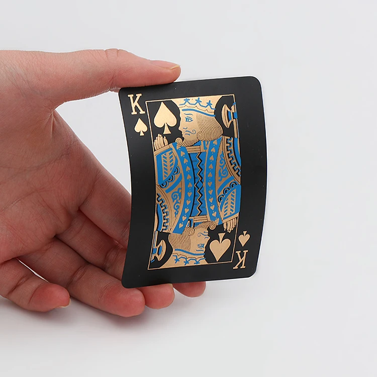 Wholesale Cheap Quality Playing Cards Poker Waterproof Black Playing ...