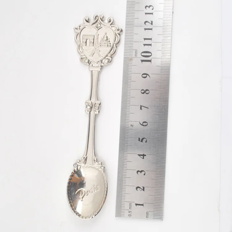 Custom Paris France Souvenir Spoon Metal Silver Tea Spoon - Buy ...