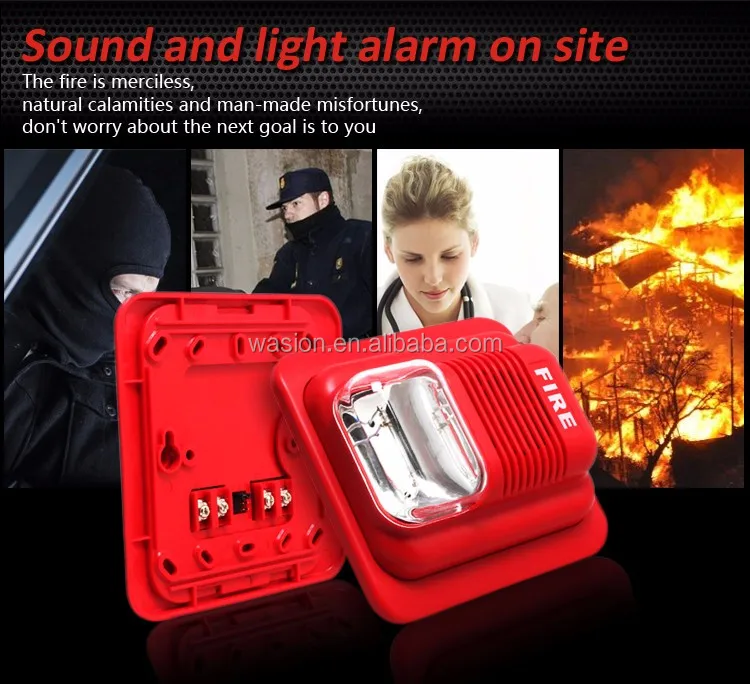 China Conventional Fire Alarm Siren With Light - Buy Fire Alarm Siren ...