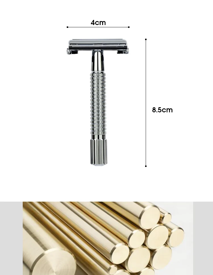 Double Edge Safety Razor - Professional Brass Butterfly Model