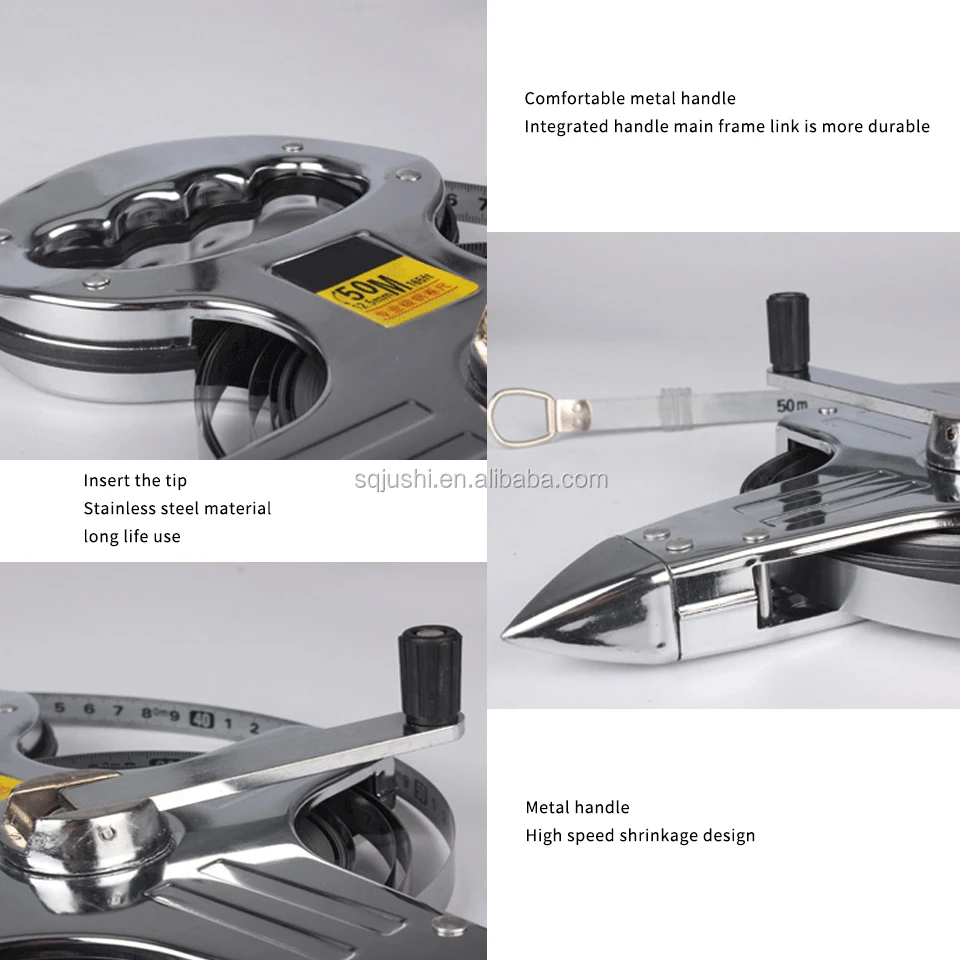 Metal Frame 30m/50m Tape Measure Stainless Steel Measuring Tape Metric ...