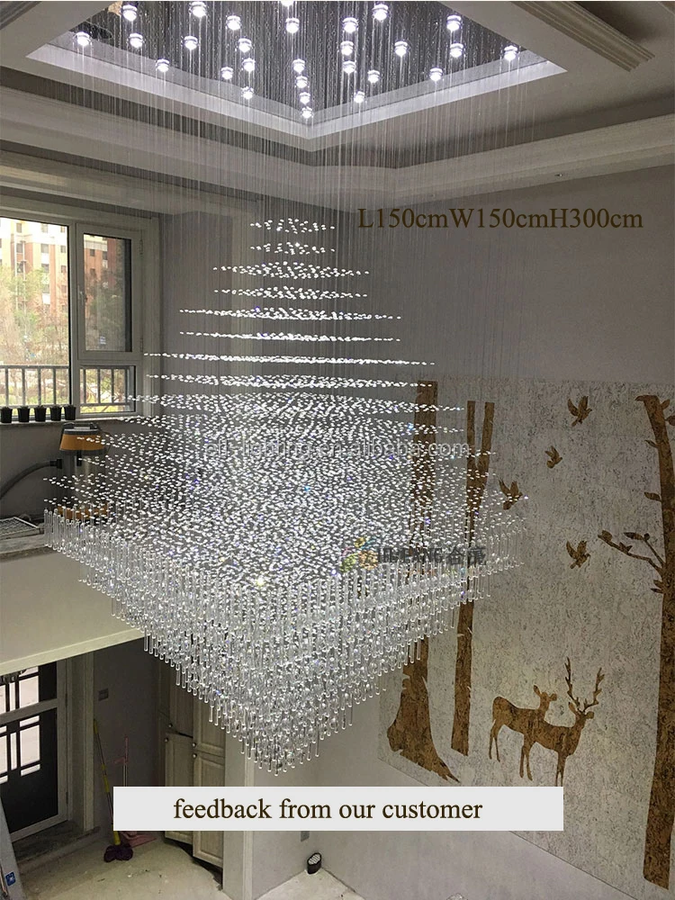 Modern Crystal Ceiling Led Light Stairs Crystal Chandelier Ceiling Lamp ...