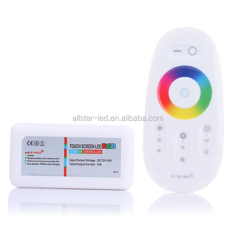 2.4g Rgb Controller Wireless Touch Screen Rgb Led Controller Dc12-24a ...