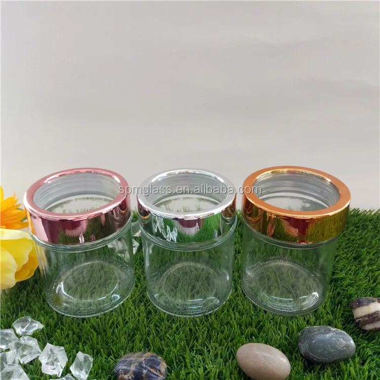 300ml Airtight Glass Storage Jars As Wholesale Window Lid Jars Gold Lid ...