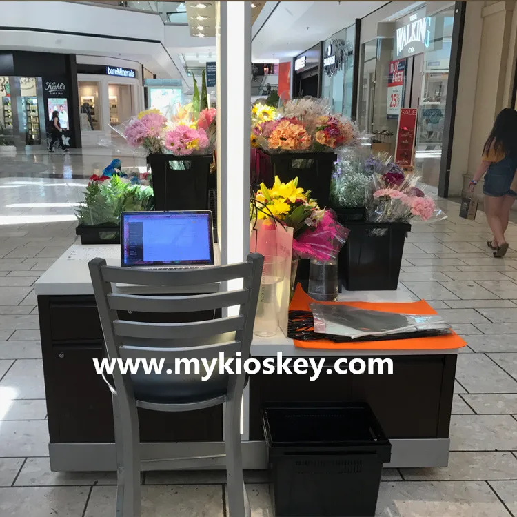 Flower Vending Kiosk - Modern Retail Booth Design