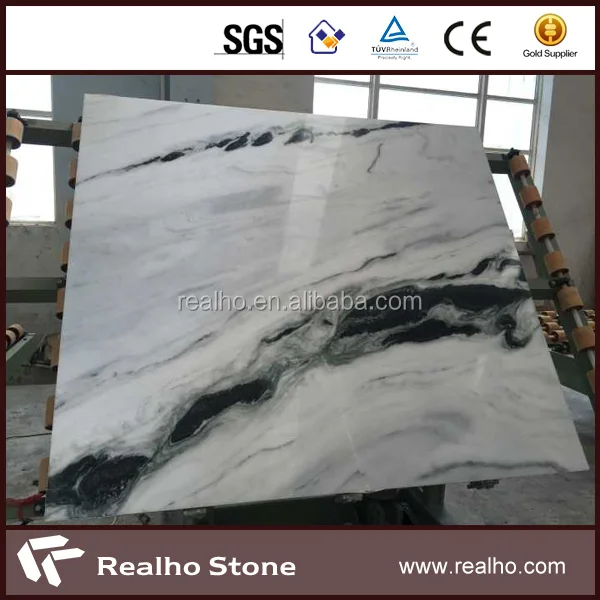 Exotic Black Panda White Marble Slabs With Book Matched Pattern - Buy ...