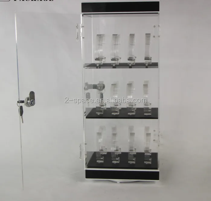 Rotating Revolving Acrylic Watch Display Stand Holds 32 Watches - Buy ...