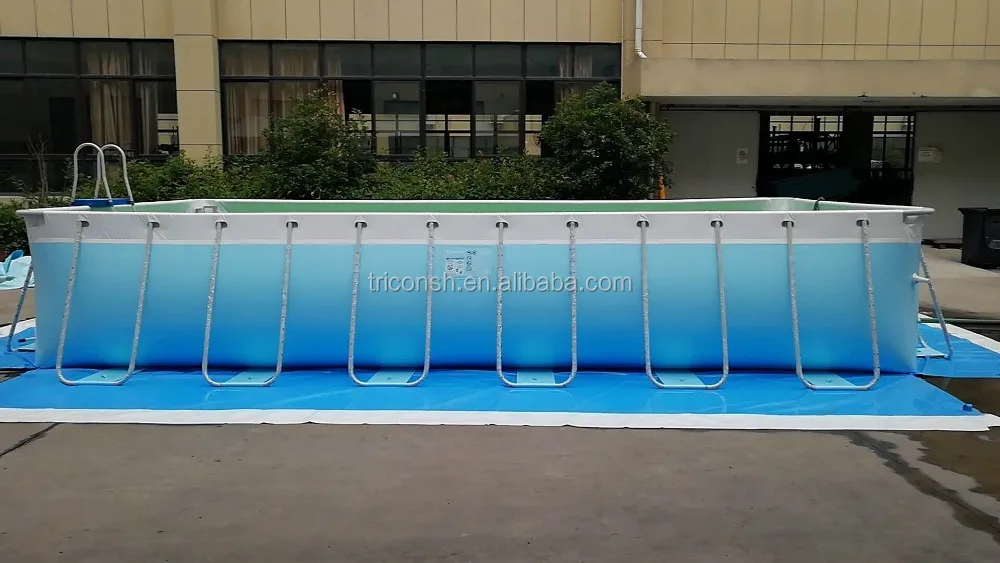 Easy Set Up Steel Frame Hard Plastic Pvc Swimming Pools Above Ground ...