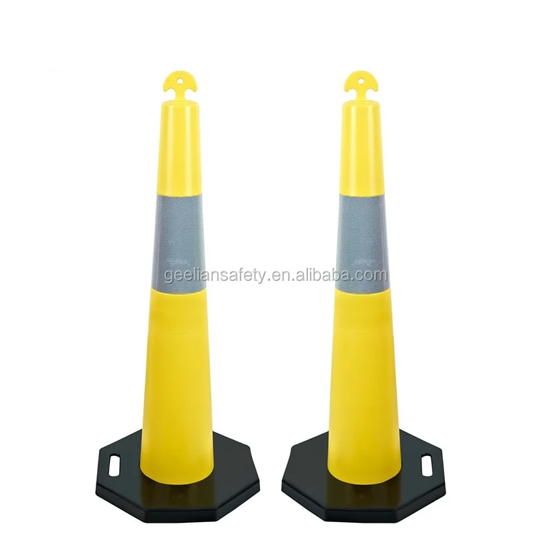 Flexible Plastic Traffic Road Divider With Base Delineator Posts - Buy ...