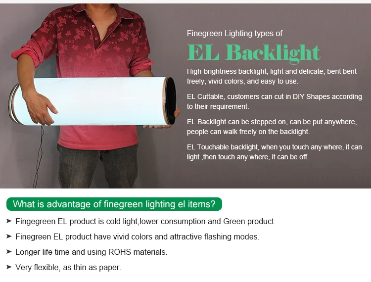 Electroluminescent Phosphor Sheet A0-a6 Size Cuttable El Panel - Buy A0 ...