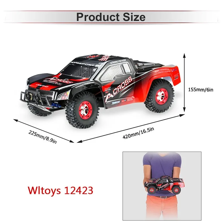 Wltoys 12423 RC Truck - High Speed 50km/h Remote Control Car
