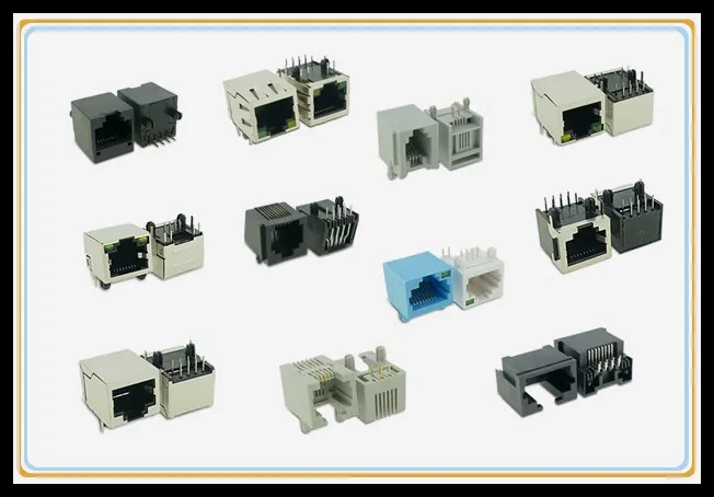 Rj11 Female Connector 4p4c Pcb Modular Jack/socket/adapter - Buy Rj11 ...