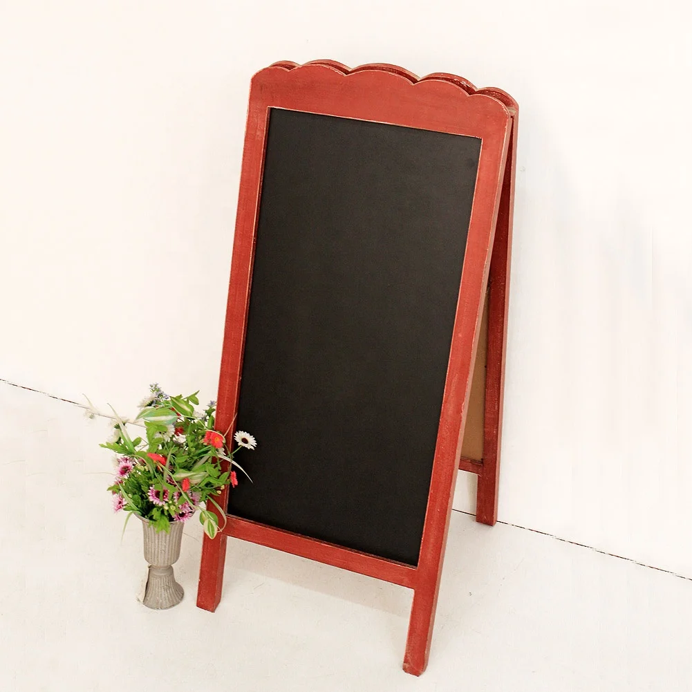 Luckywind Vintage Wooden Chalkboard - Free Standing & Foldable